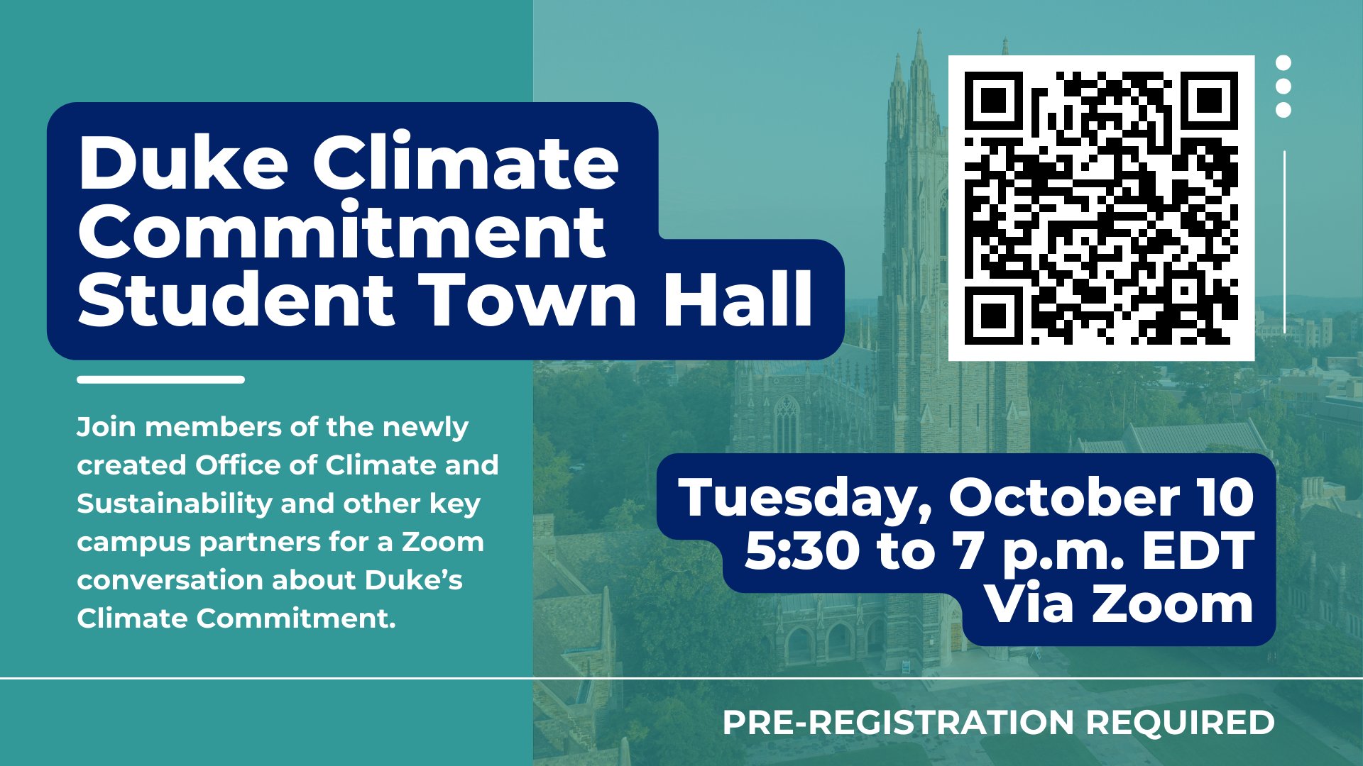 Duke Climate Commitment Student Town Hall | The Nicholas Institute for ...